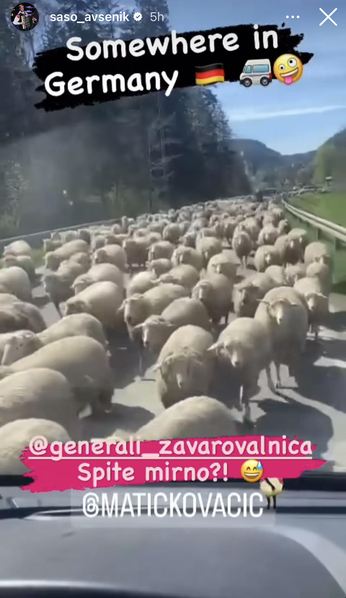Saša Avsenika in njegovo ekipo na cesti v Nemčiji presenetila ogromna ...