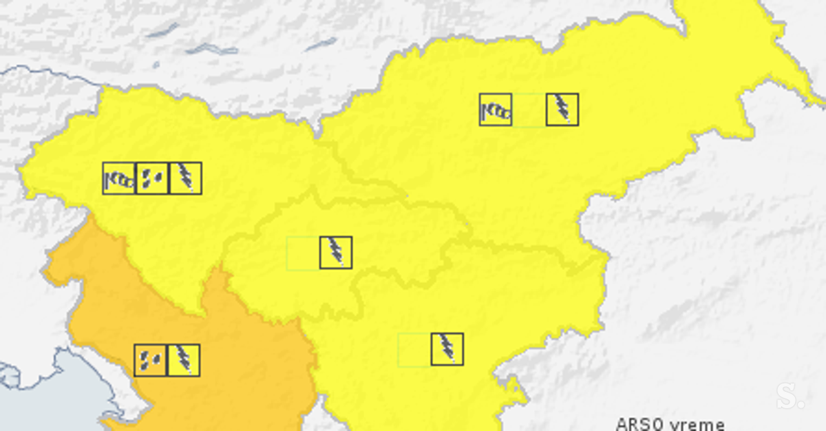 Pričakovati je močnejše nalive, izdano oranžno opozorilo - siol.net