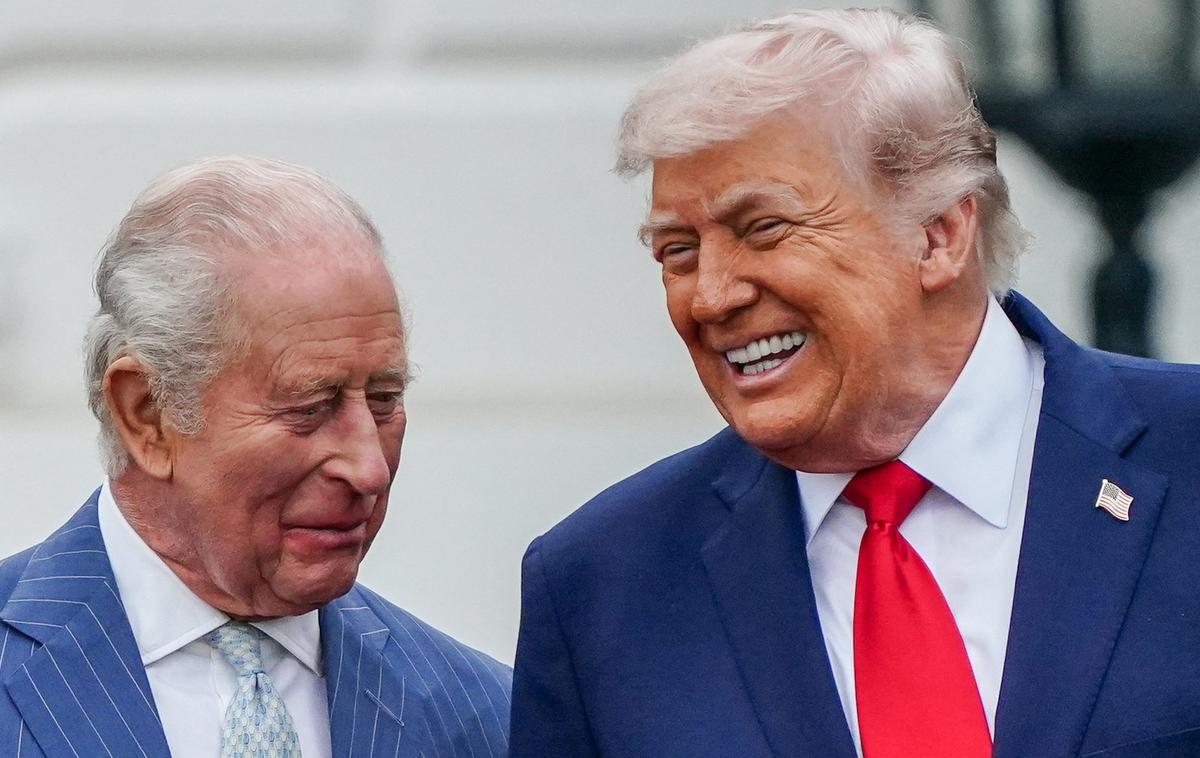 Donald Trump se je srečal s kraljem Karlom III. - siol.net
