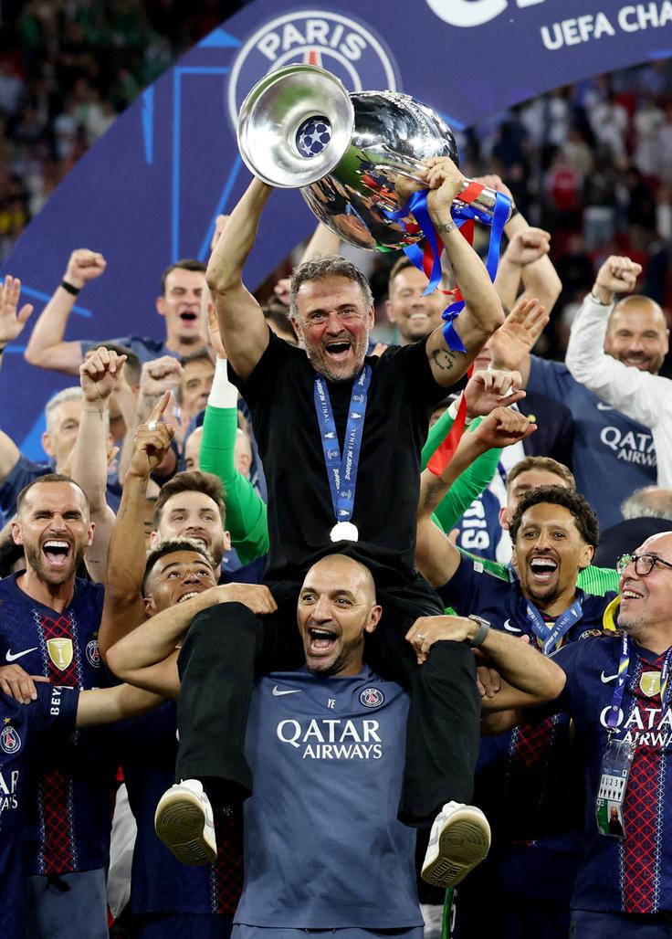 Luis Enrique po tretji evropski lovoriki: Bilo je težje kot lani - siol.net
