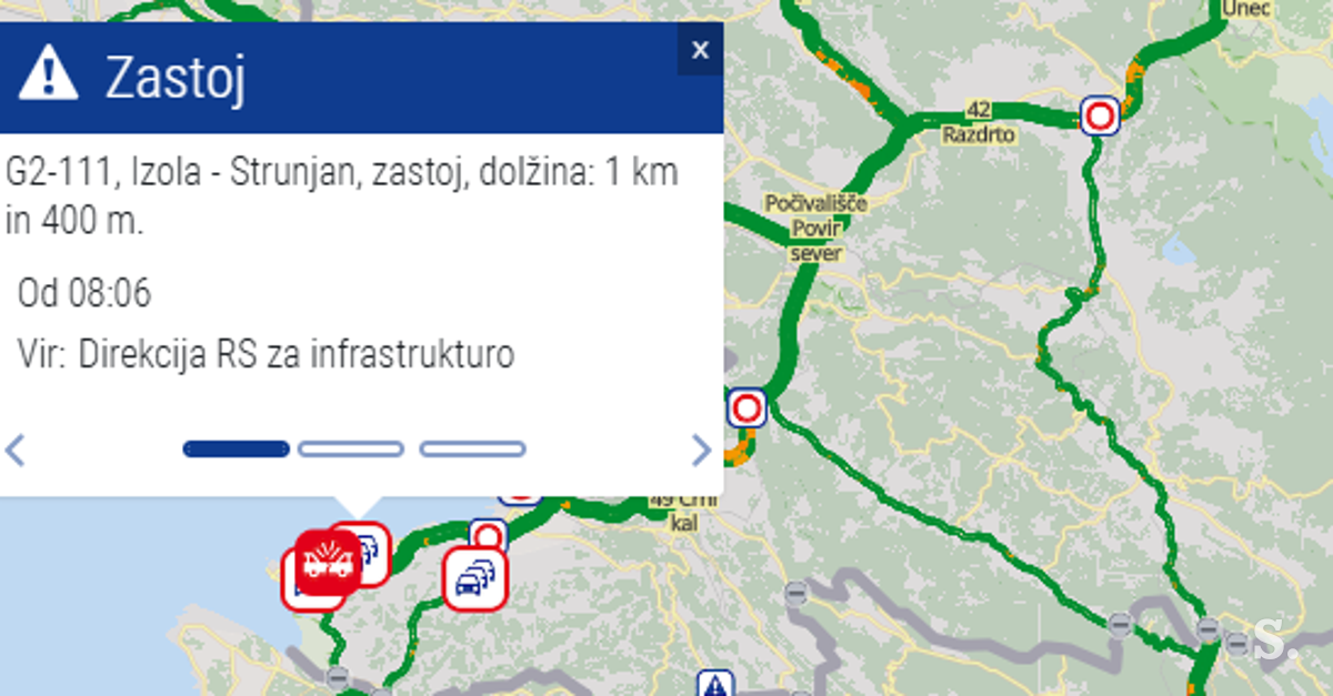 Zaradi nesreče popolna zapora ceste Izola- Strunjan - siol.net