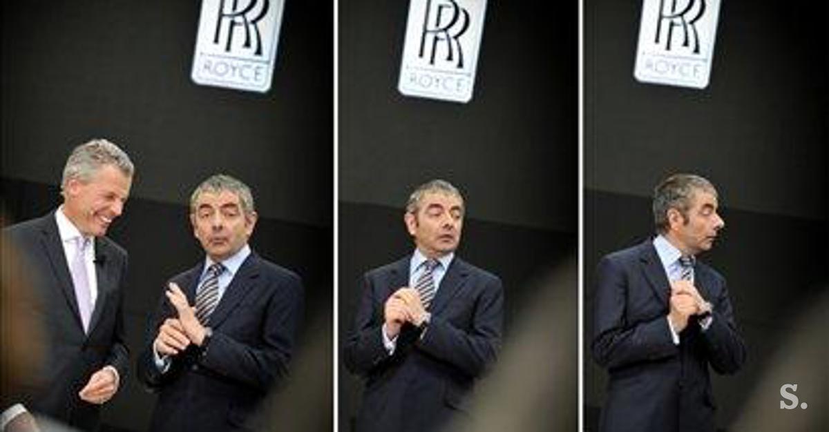 Rowan Atkinson je v Frankfurtu razkril rolls-roycea z brutalnim ...