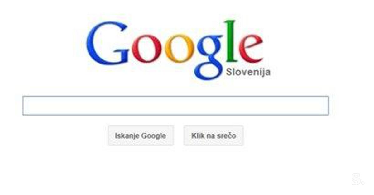 Oglas na prvi strani iskalnika Google - siol.net